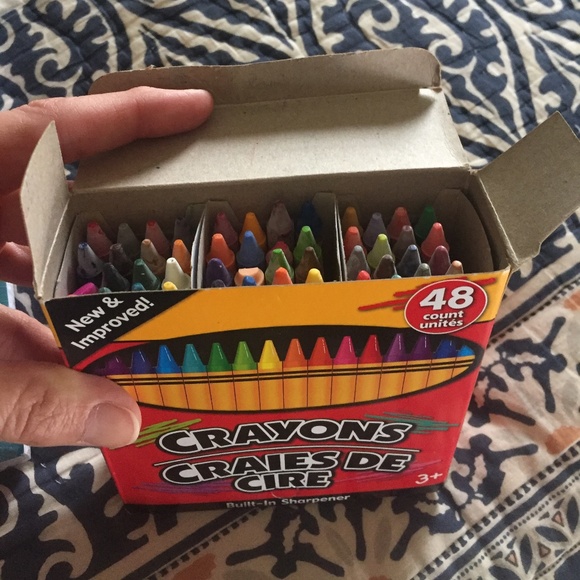 Crayons | Office | Crayons 48 Piece Set With Built In Sharpener | Poshmark
